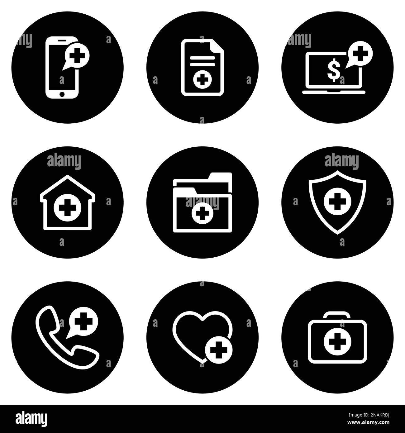 Set of simple icons on a theme Medical service, vector, design ...