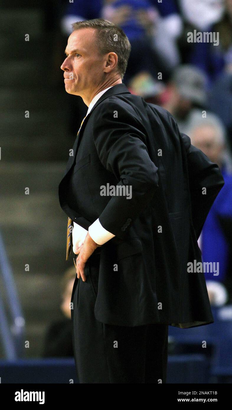 Tulsa head coach Doug Wojcik grimaces as he watches the second half of ...