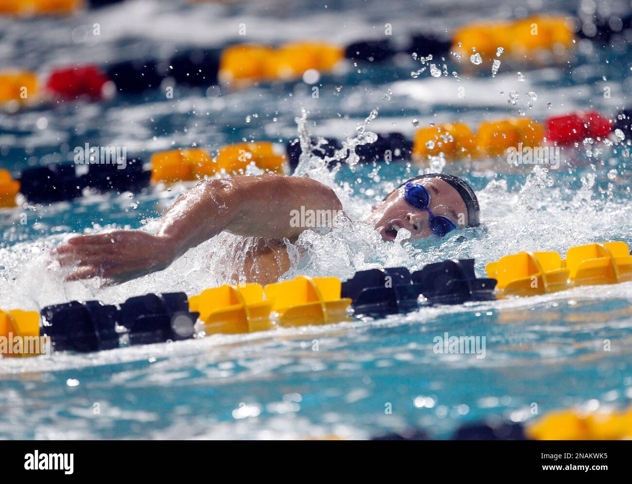 US swimmer Chloe Sutton swims the 400m freestyle during Duel in the ...