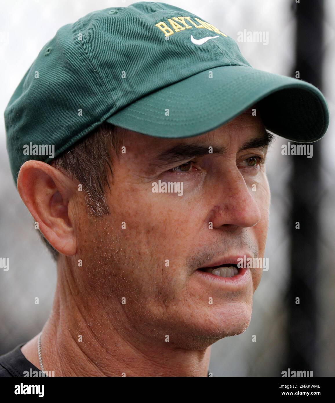 Baylor head coach Art Briles talks with reporters before the start of ...