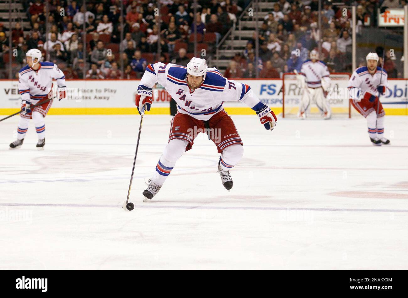 New York Rangers' Mike Rupp against the Phoenix Coyotes in an NHL ...
