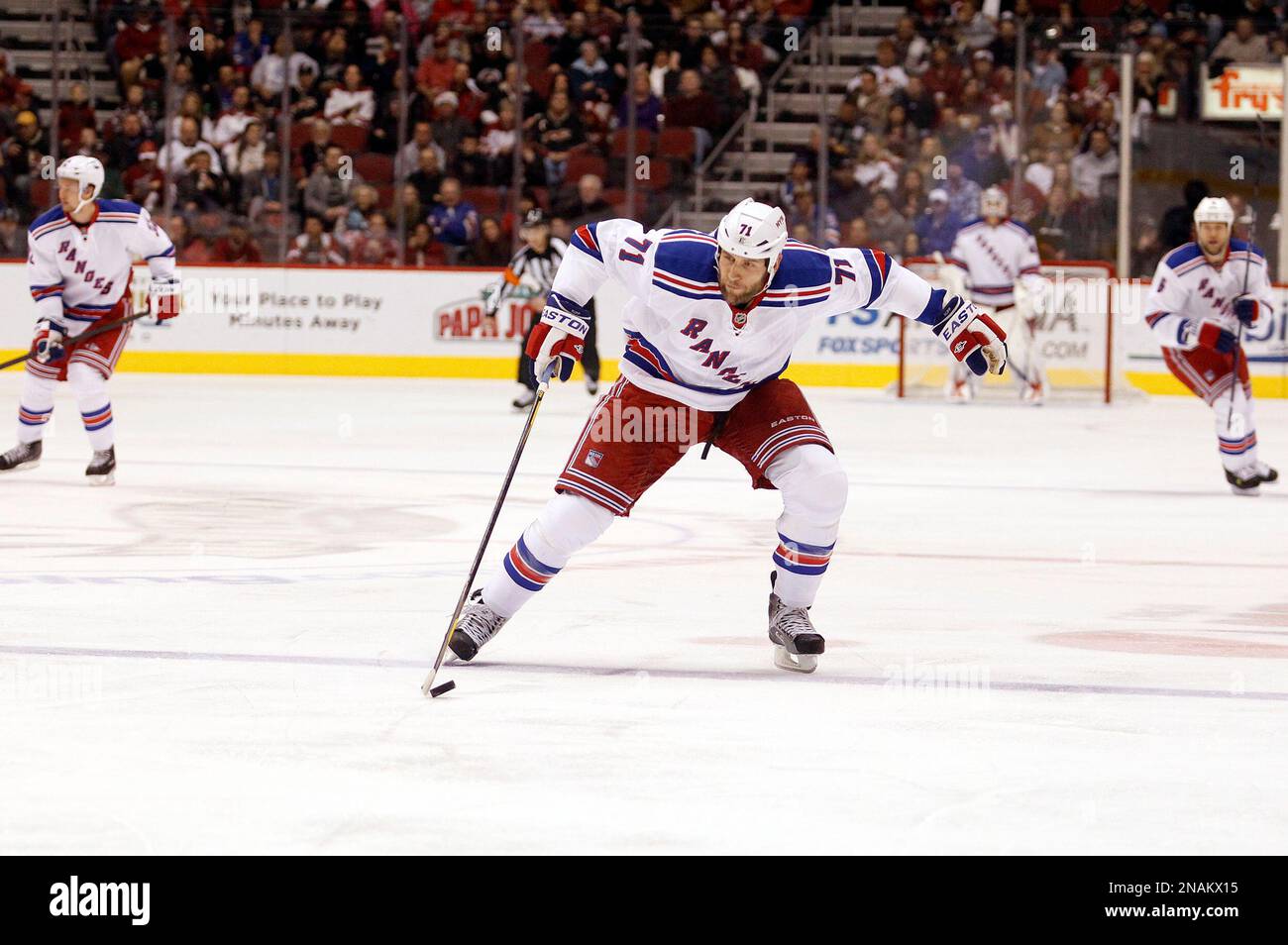 New York Rangers' Mike Rupp against the Phoenix Coyotes in an NHL ...