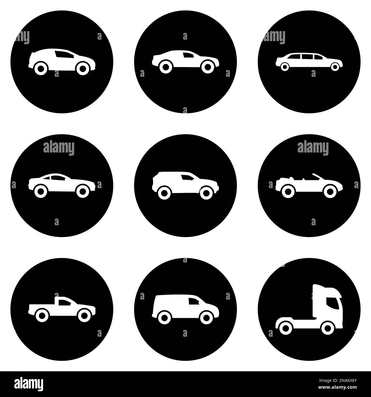 Set of simple icons on a theme Car, vector, design, collection, flat ...