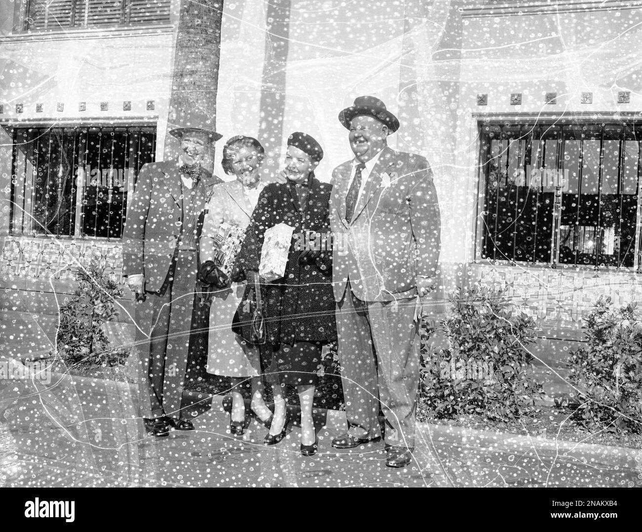 Stan Laurel and Oliver Hardy, at Los Angles Union Station on Jan. 20 ...