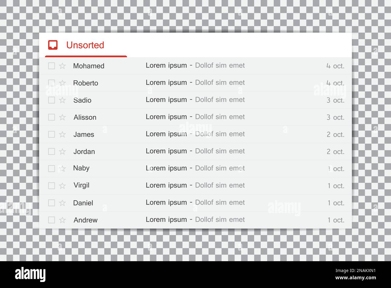 Email blank template internet. Interface for incoming mail message ...