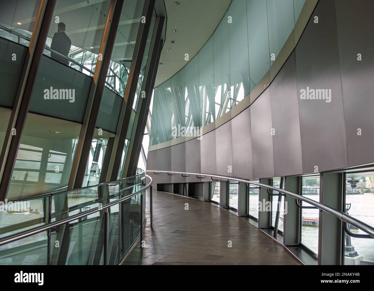 Inside London City Hall, on the banks of the River Thames. Former ...