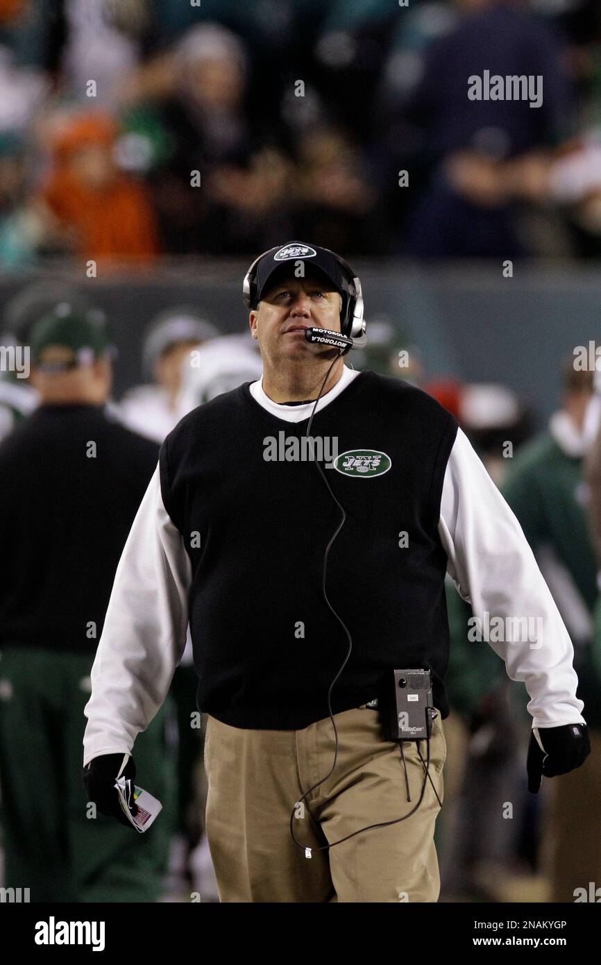 New York Jets head coach Rex Ryan during an NFL football game against ...
