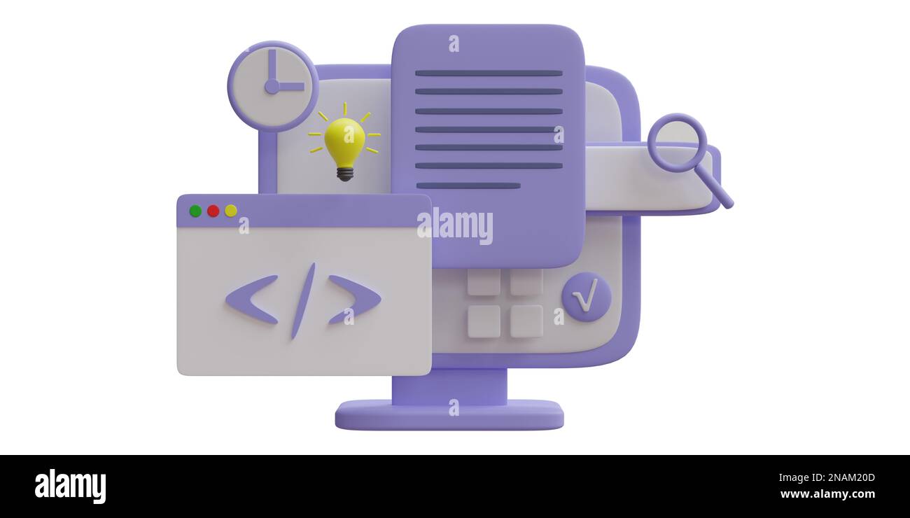 Document validate, Clock code computer window, search, cartoon minimal ...