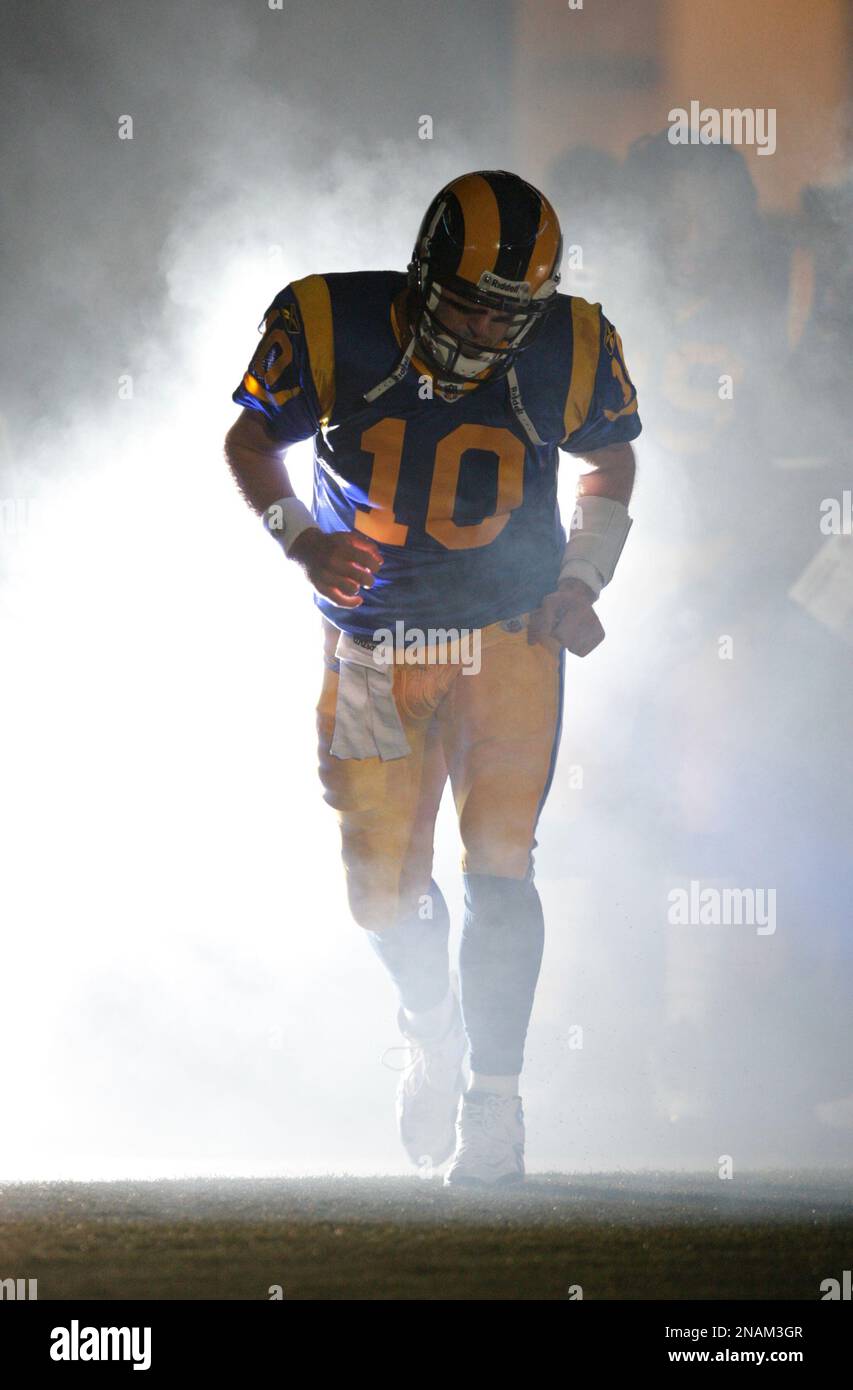 St. Louis Rams quarterback Kellen Clemens is introduced before the ...