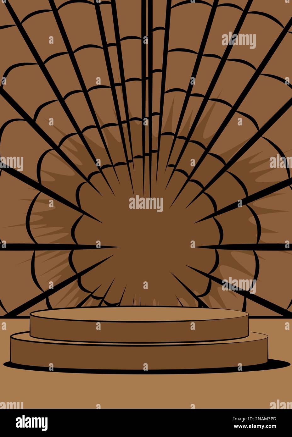 Comic Book abstract podium stage platform. Comics product scene ...