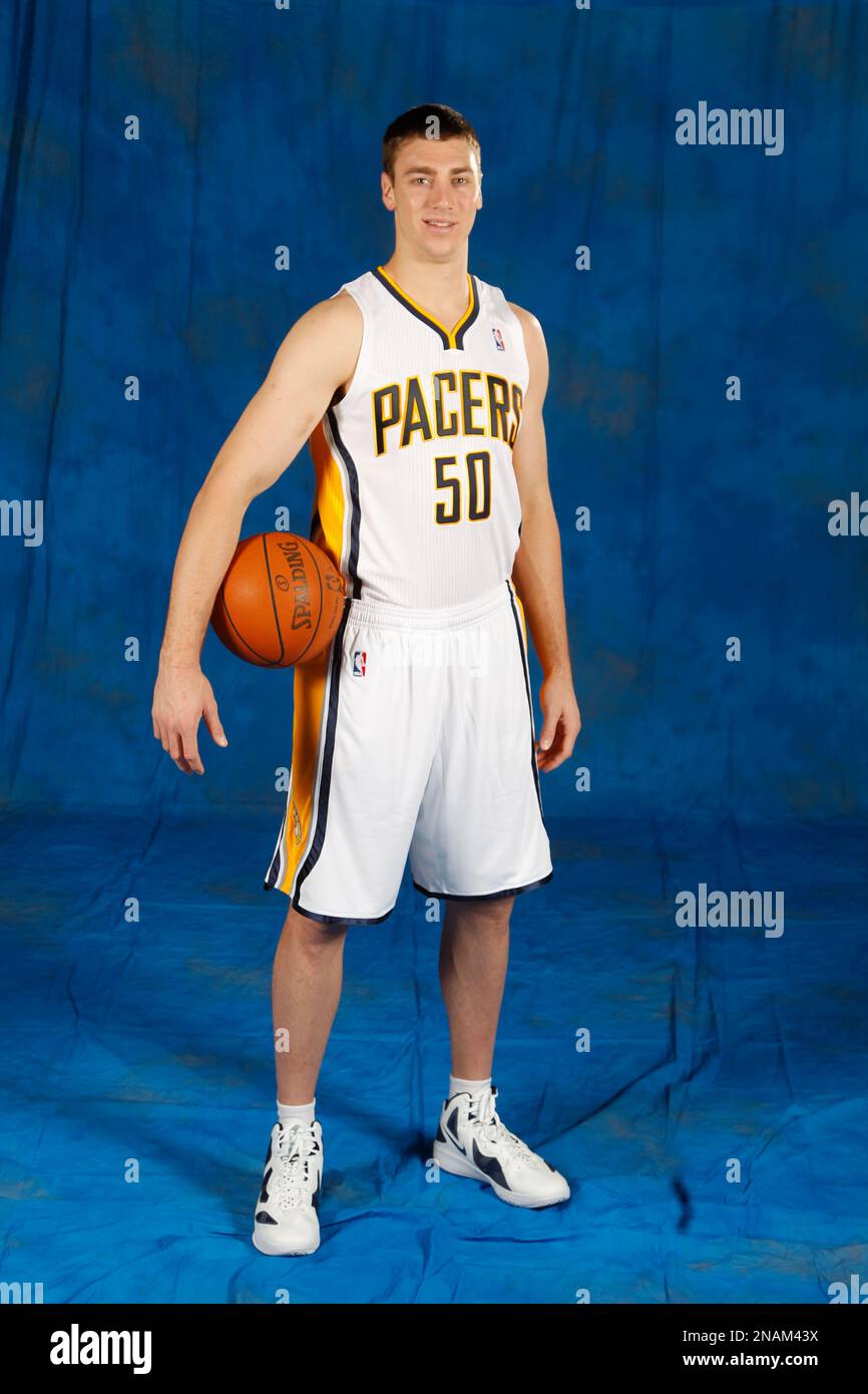 Indiana Pacers forward Tyler Hansbrough poses for a photo during the ...