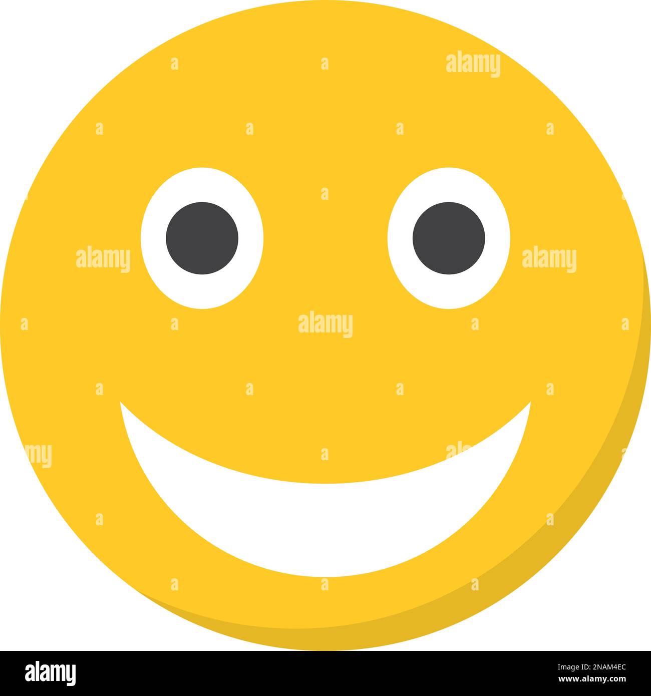 Smiling emoji with open mouth. Vector illustration Stock Vector Image ...