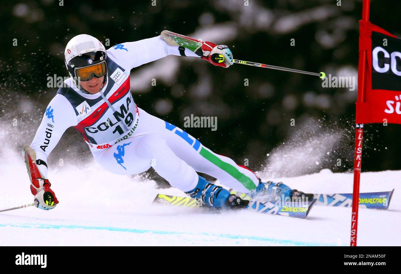 Italy's Massimiliano Blardone competes during the first run of an ...