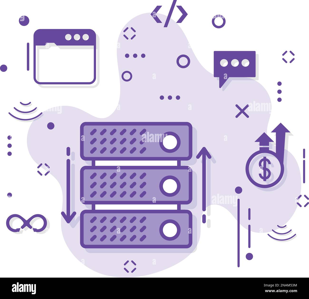 Server rack Stock Vector Images - Alamy