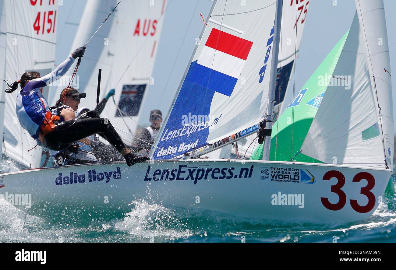 Netherland's Lisa Westerholf and Lobke Berkhout compete during the ...