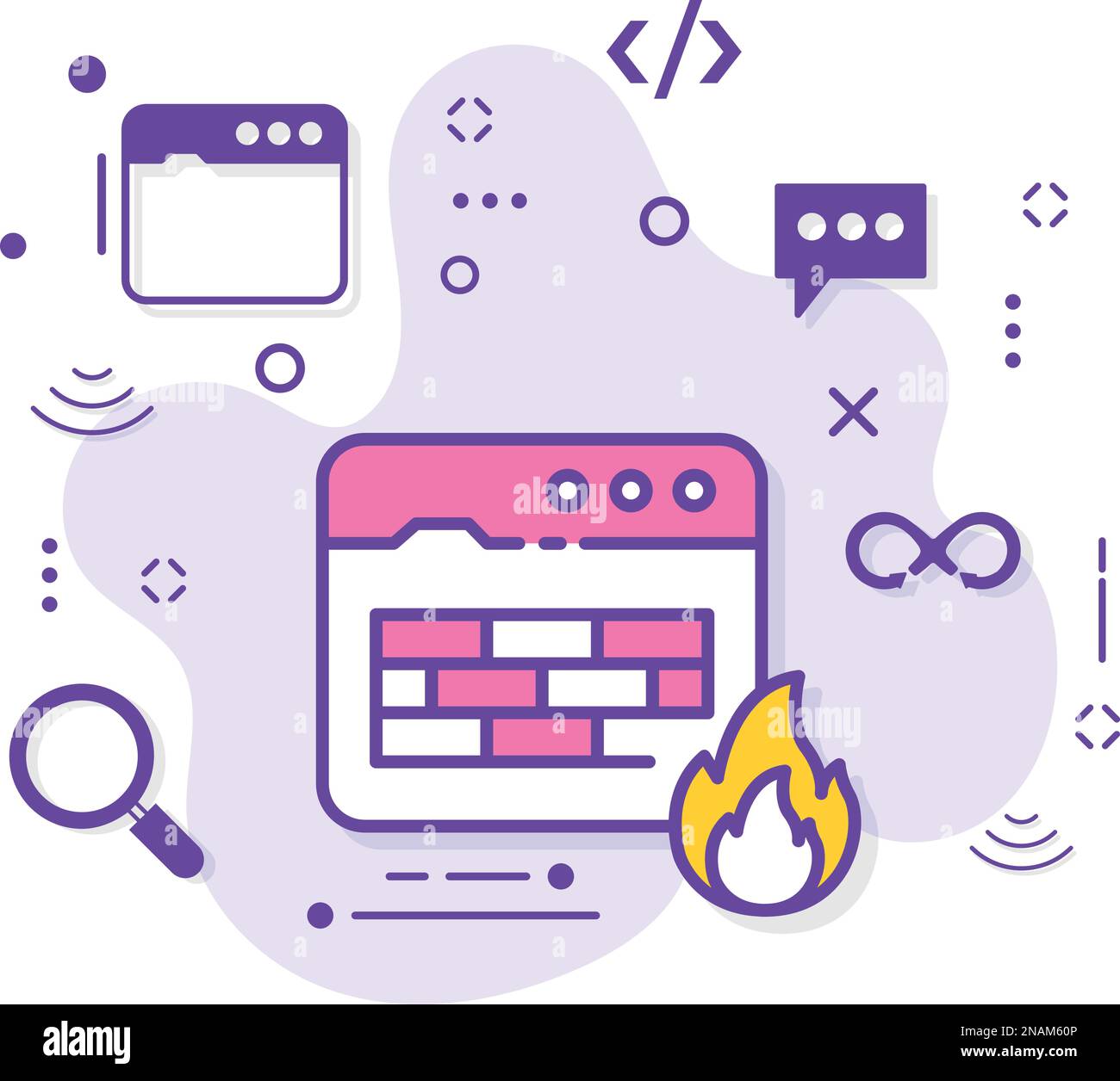 Software Hardware Firewall Concept stock illustration, Browser Based ... Software Hardware Firewall Concept stock illustration, Browser Based ...