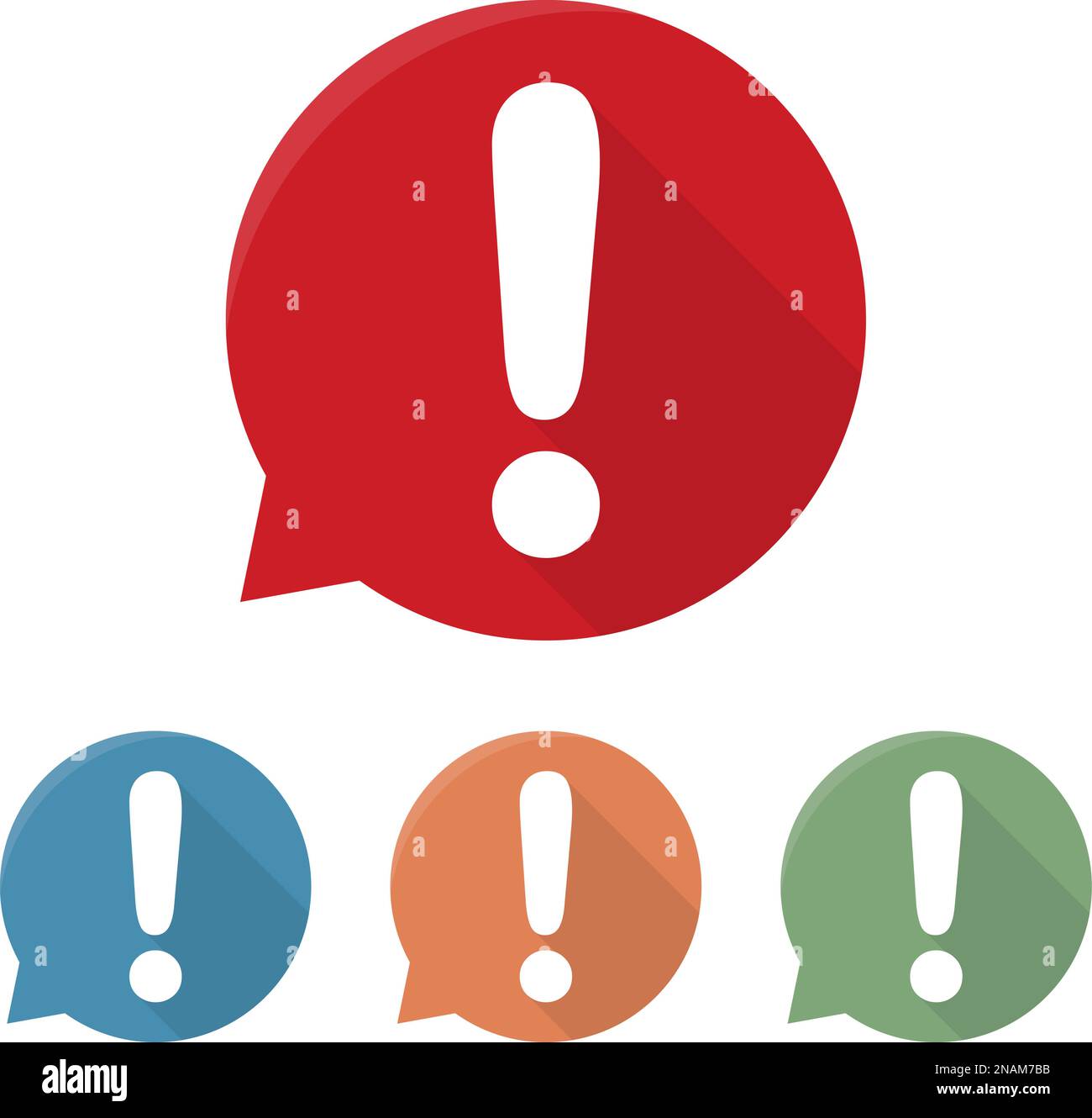 Exclamation mark icon. Attention sign icon. Hazard warning symbol ...