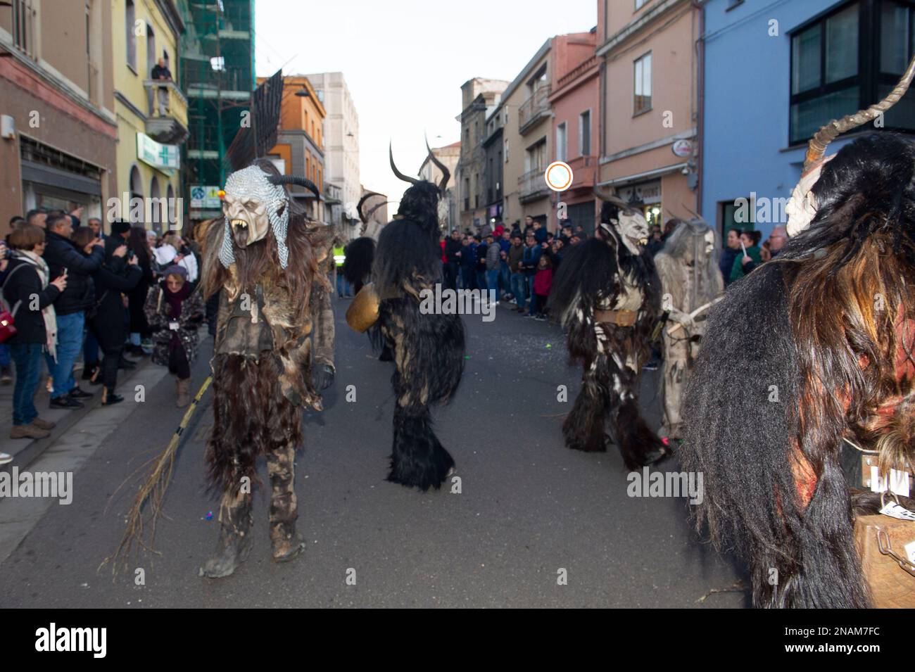 02-4-2023 - Italy, Sardinia, Sassari, Carnival in Macomer "Carrasegare ...