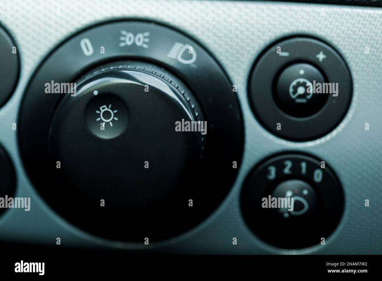 Control panel for external lights in the car Stock Photo - Alamy