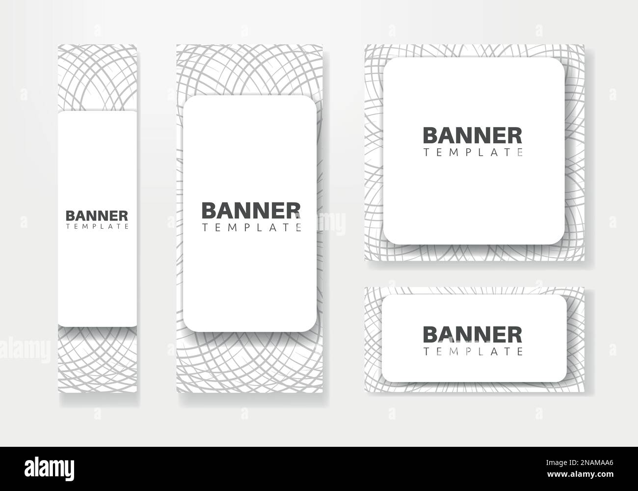 set of creative web banners of standard size. Vertical, horizontal and ...