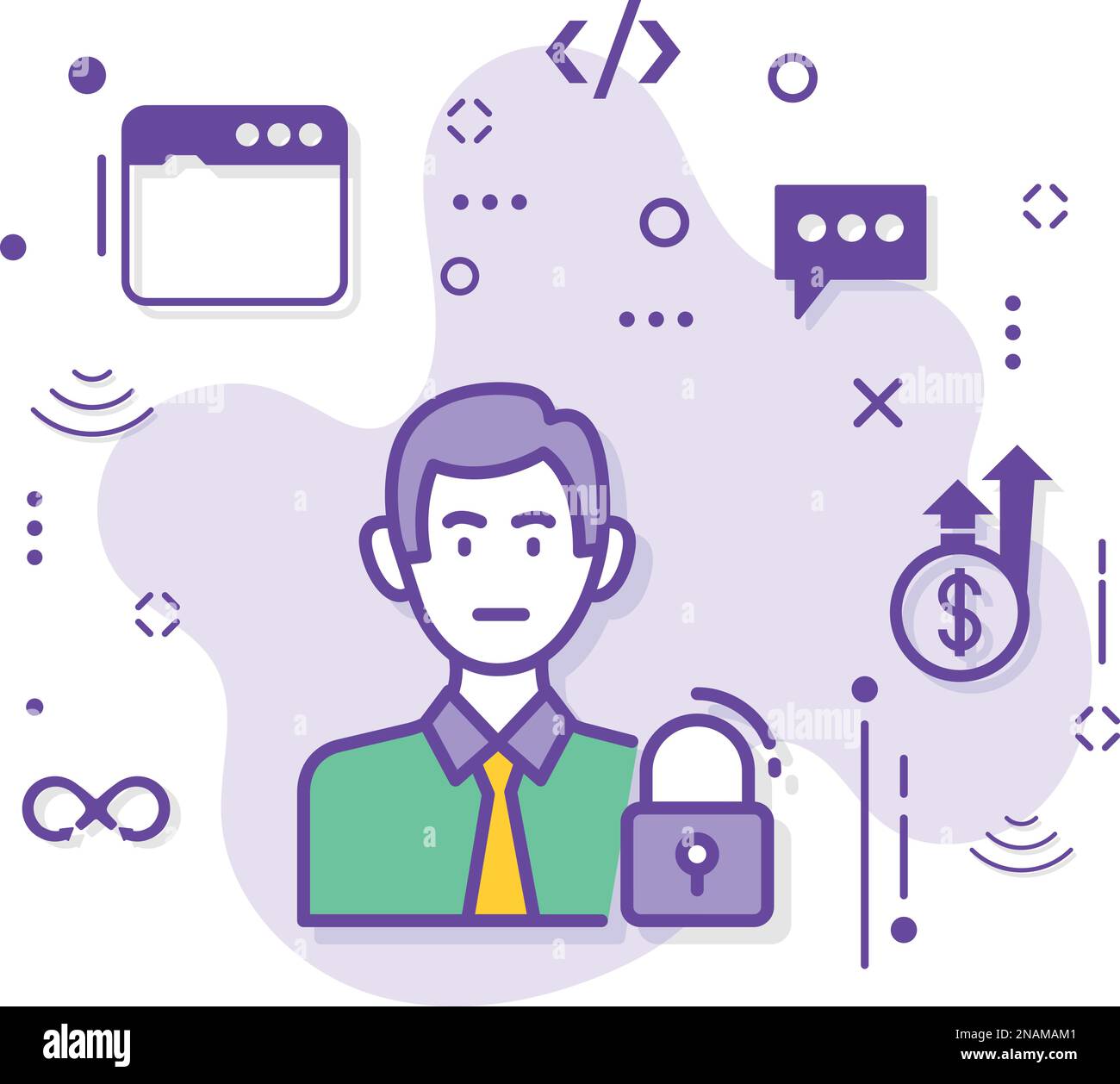 Network breach concept Stock Vector Images - Alamy