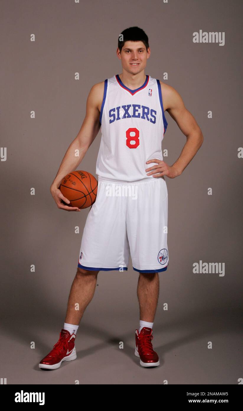 Nikola Vucevic, #8, of the Philadelphia 76ers, photographed at the team ...