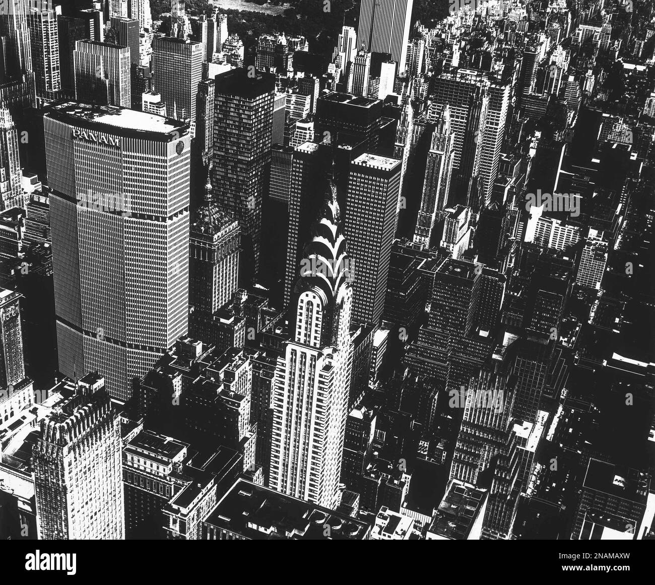 Skyscrapers of midtown Manhattan, New York City, are shown, 1971. At ...