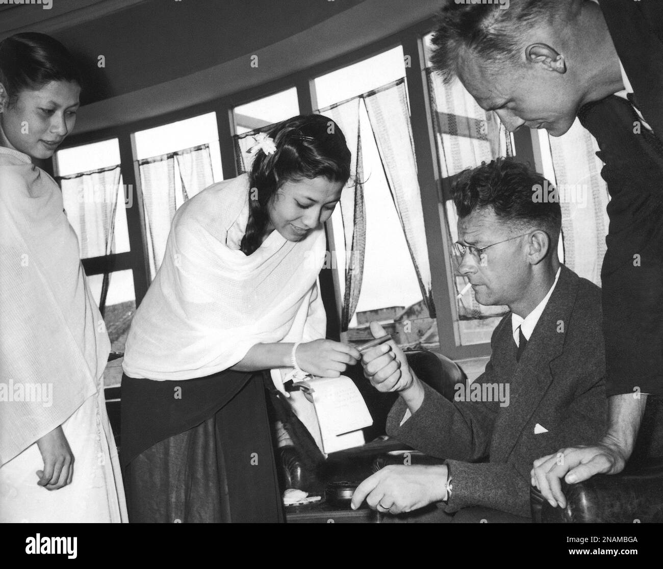 Fritz Luchsinger, one of the members of the Swiss Himalayan expedition ...