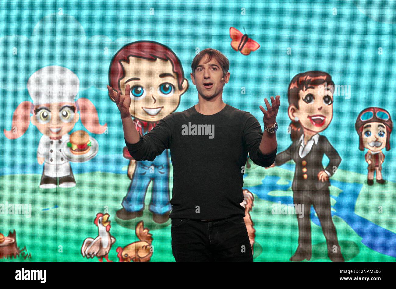 FILE - In this Oct. 11, 2011 file photo, Zynga CEO Mark Pincus speaks ...