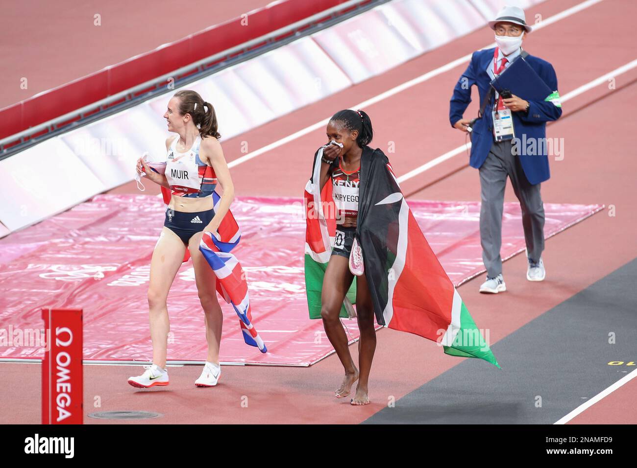 AUG 06, 2021 - Tokyo, Japan: Laura MUIR of Great Britain and Faith ...