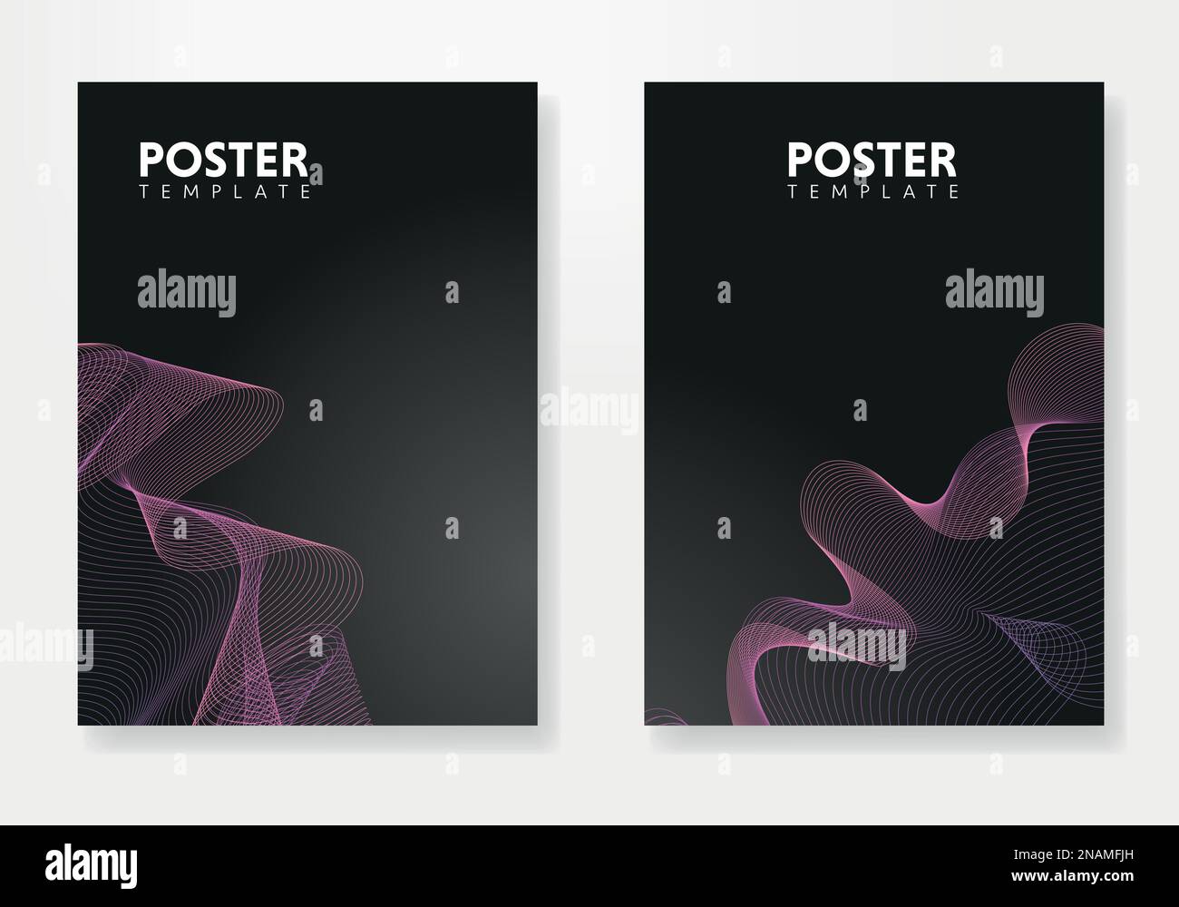 Set of Editable poster template. Can be used for poster, brochure ...