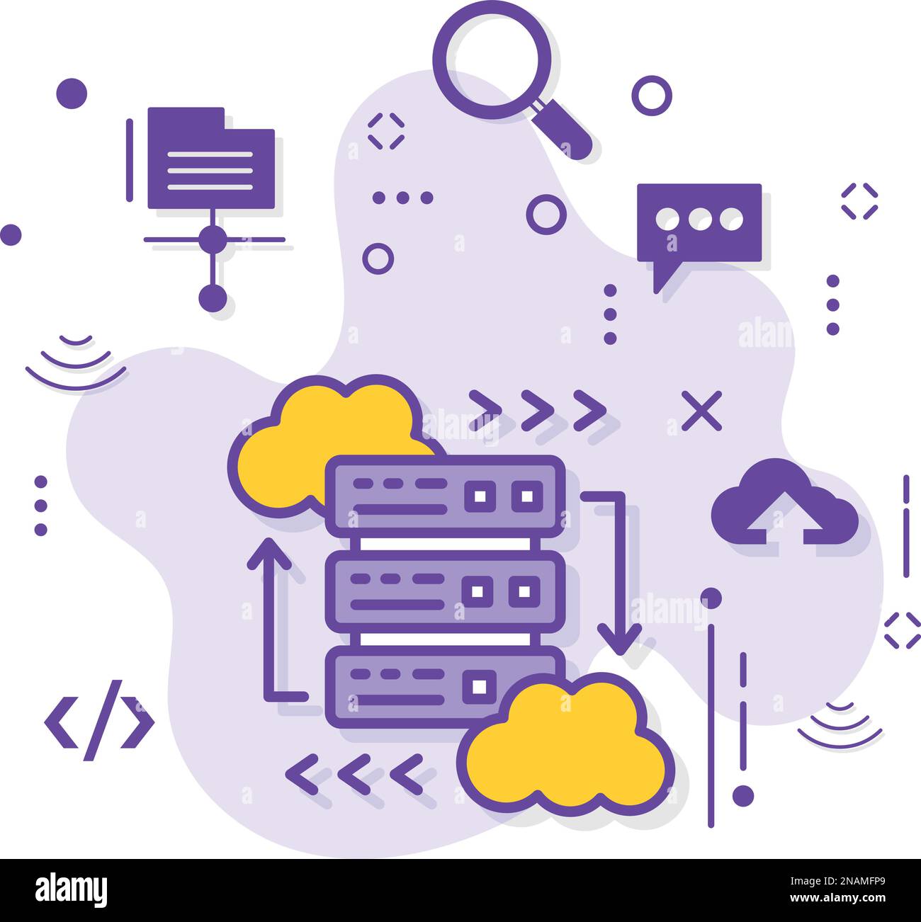 Scalable transaction storage Vector Icon Design, Cloud Data center and ... Scalable transaction storage Vector Icon Design, Cloud Data center and ...