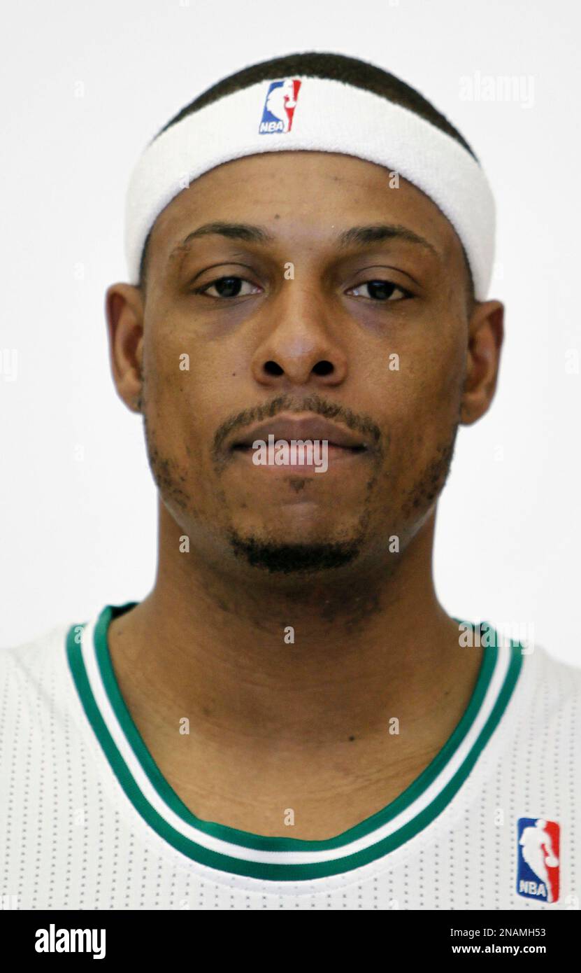 Boston Celtics NBA basketball player Paul Pierce poses for a photo ...