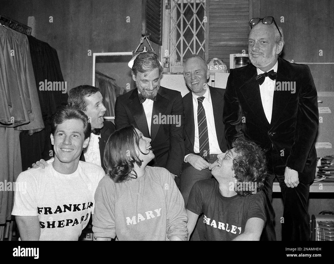 It’s a happy scene backstage at the Alvin Theater in New York after ...