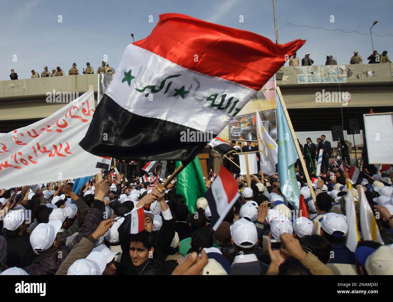 People chant anti-US slogans during a demonstration in Fallujah, 40 ...