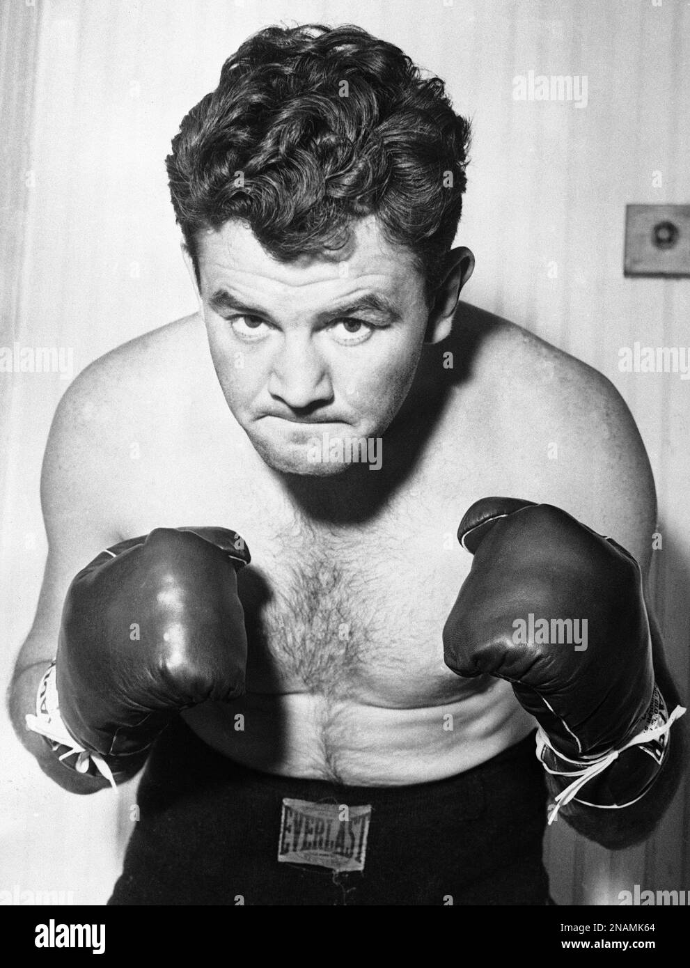 The former American World Heavyweight champion James J. Braddock, poses for the camera in a gym ...