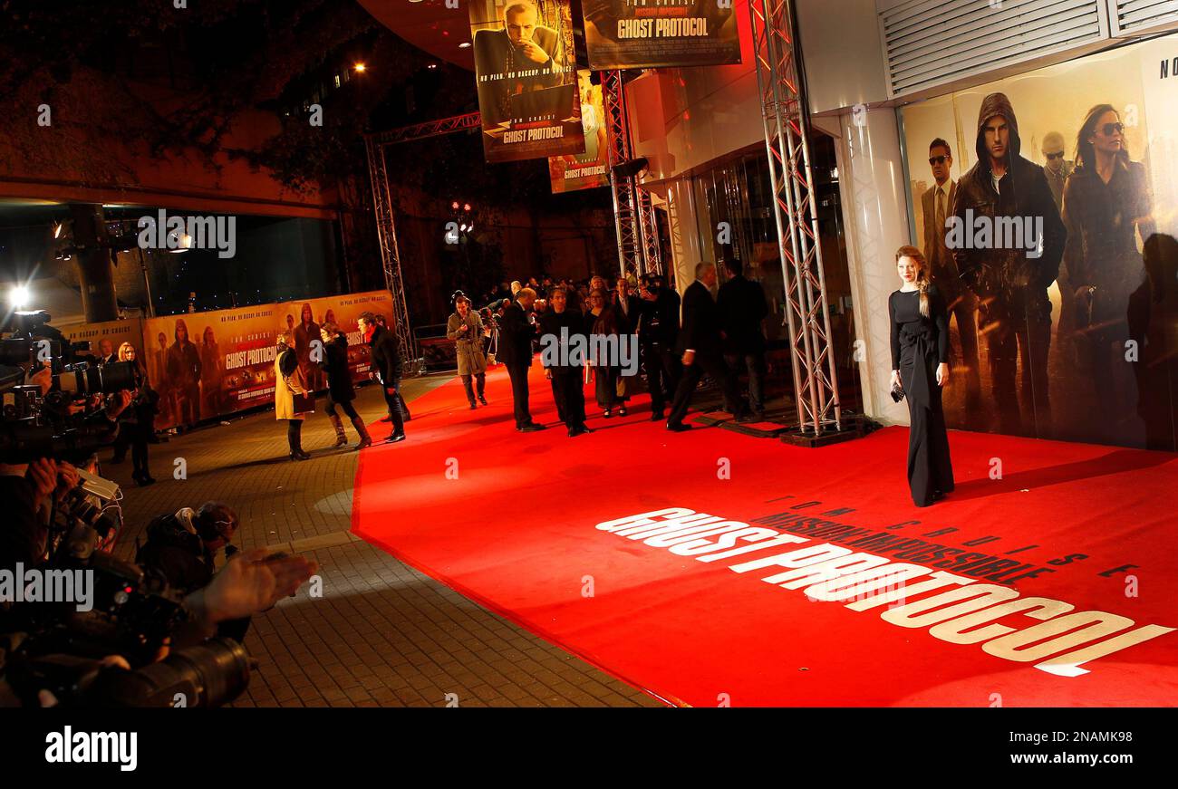 Actress Lea Seydoux, who plays Sabine Moreau, arrives on the red carpet ...