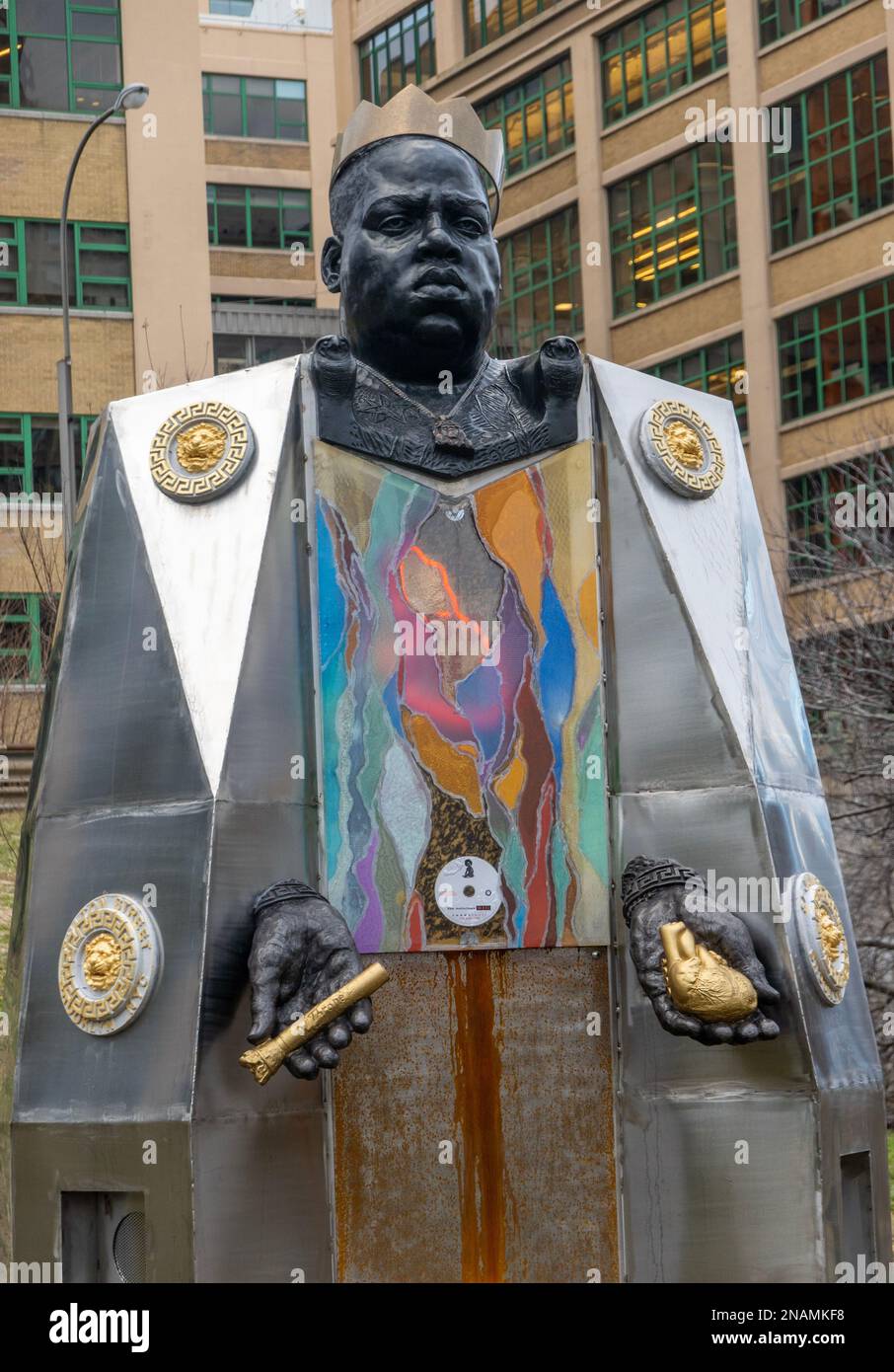 Notorious BIG B.I.G. sculpture in downtown Brooklyn New York City Stock ...