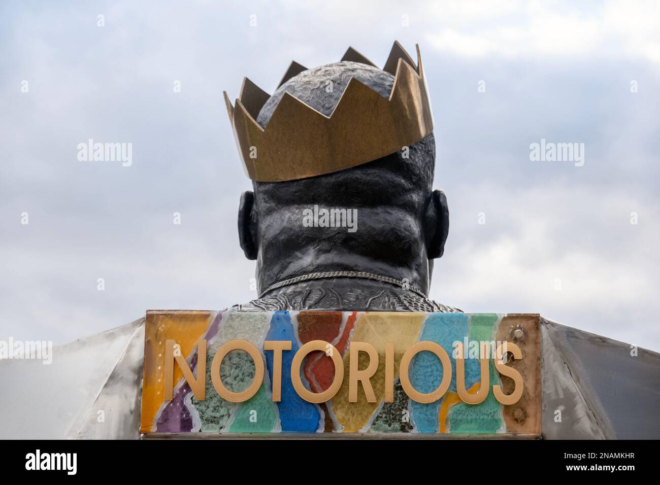 Notorious BIG B.I.G. sculpture in downtown Brooklyn New York City Stock ...