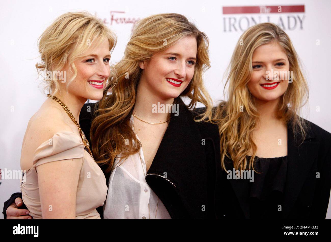 From left, Meryl Streep's daughters Mamie Gummer, Grace Gummer and ...