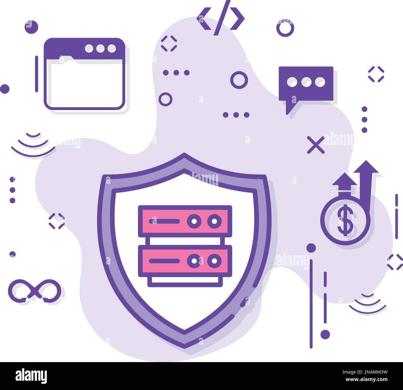 Managed security services Concept, Risk Management stock illustration ...