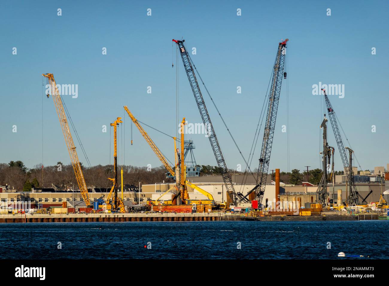 Portsmouth Naval Shipyard in Kittery Maine across the river from ...