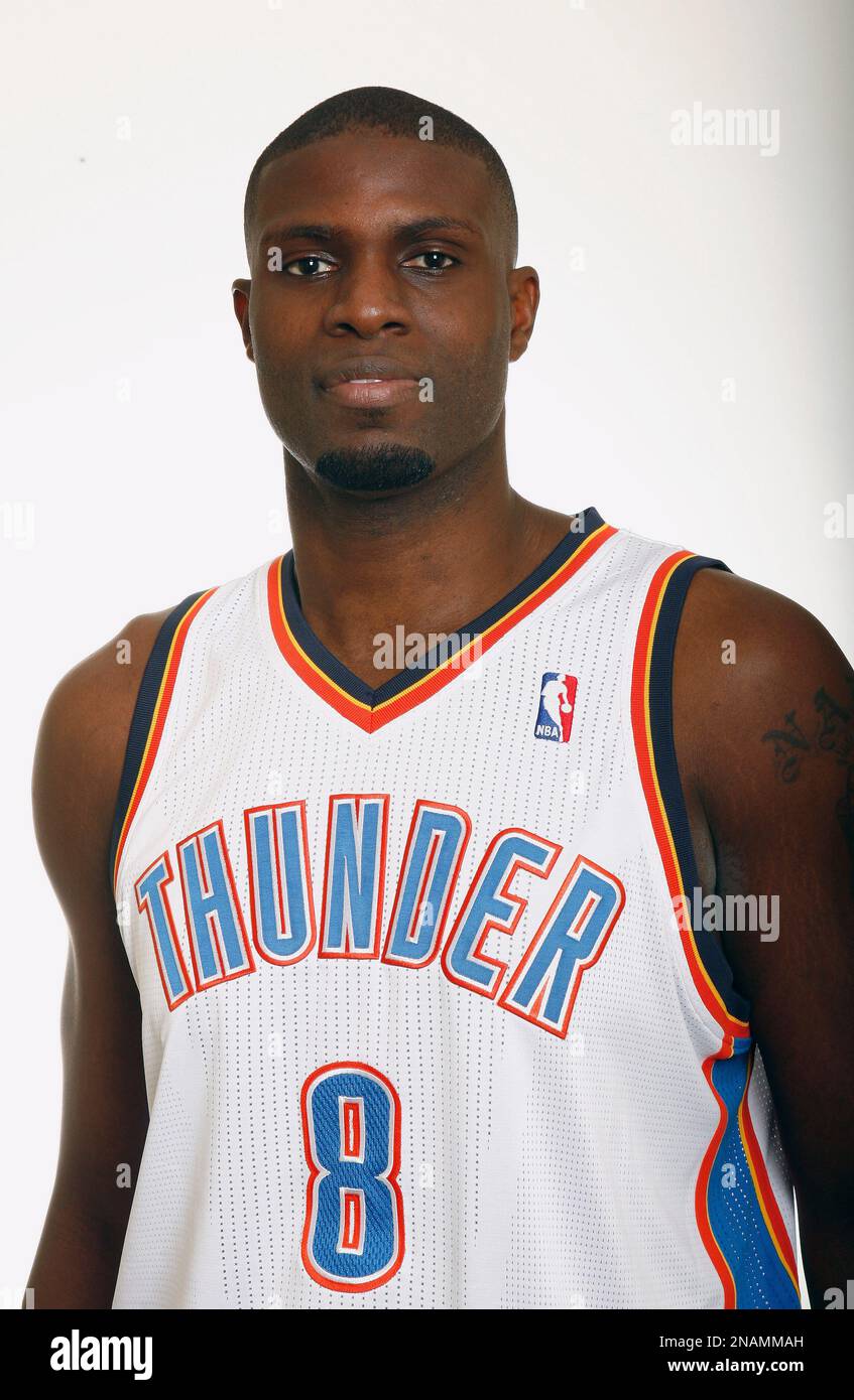 Oklahoma City Thunder's Nazr Mohammed poses for a photo during Media ...