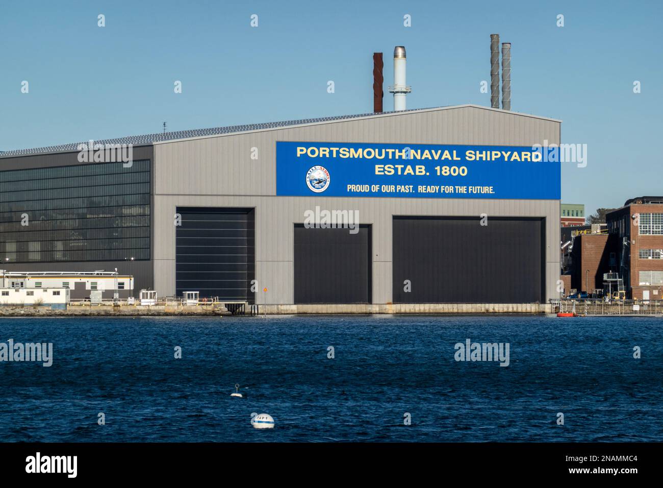 Portsmouth Naval Shipyard in Kittery Maine across the river from ...