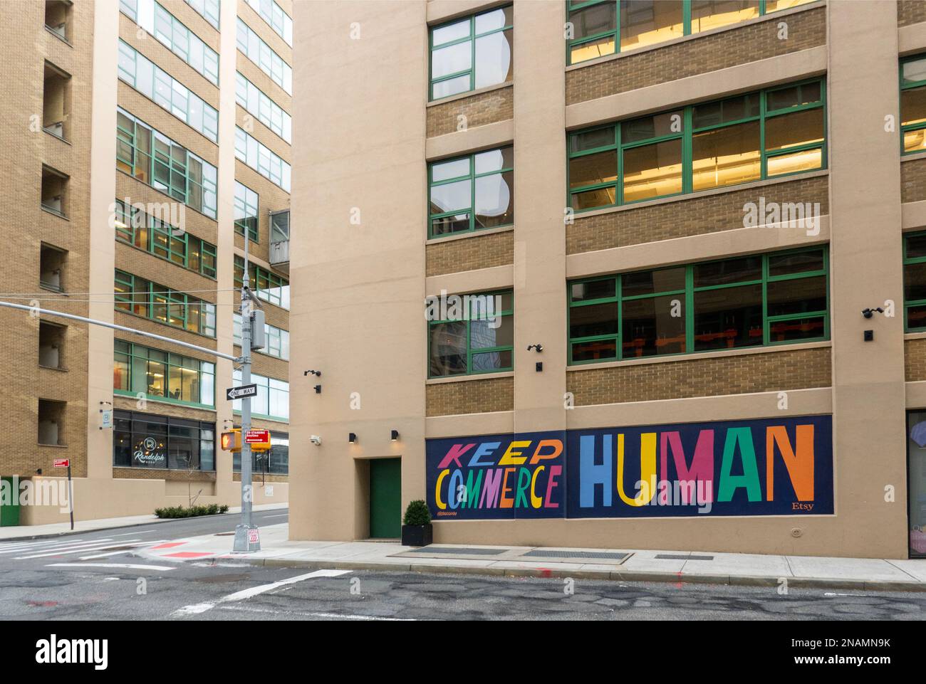 keep commerce human large sign in DUMBO Brooklyn New York City Stock ...
