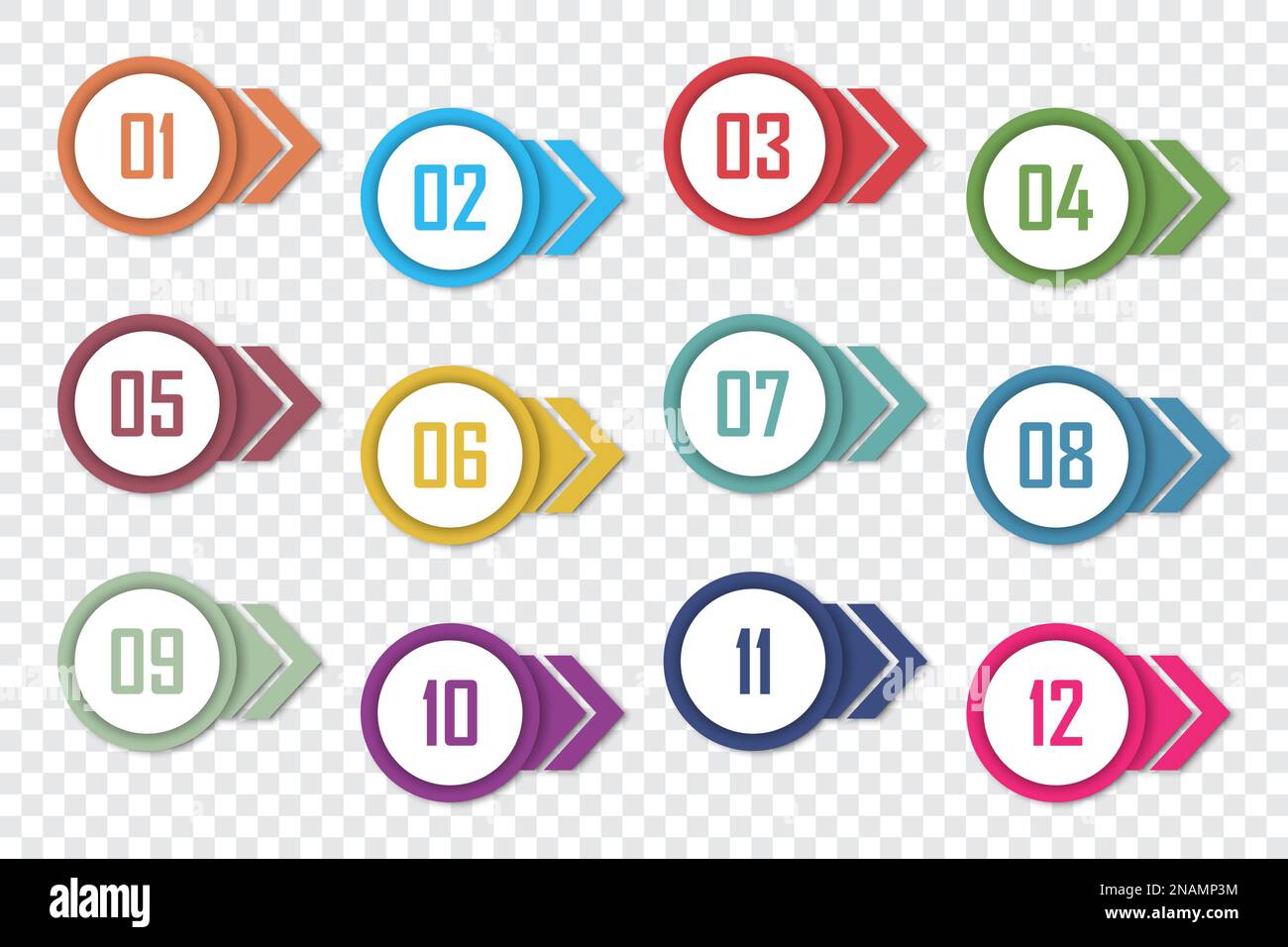 Number arrow logo vector hi-res stock photography and images - Alamy