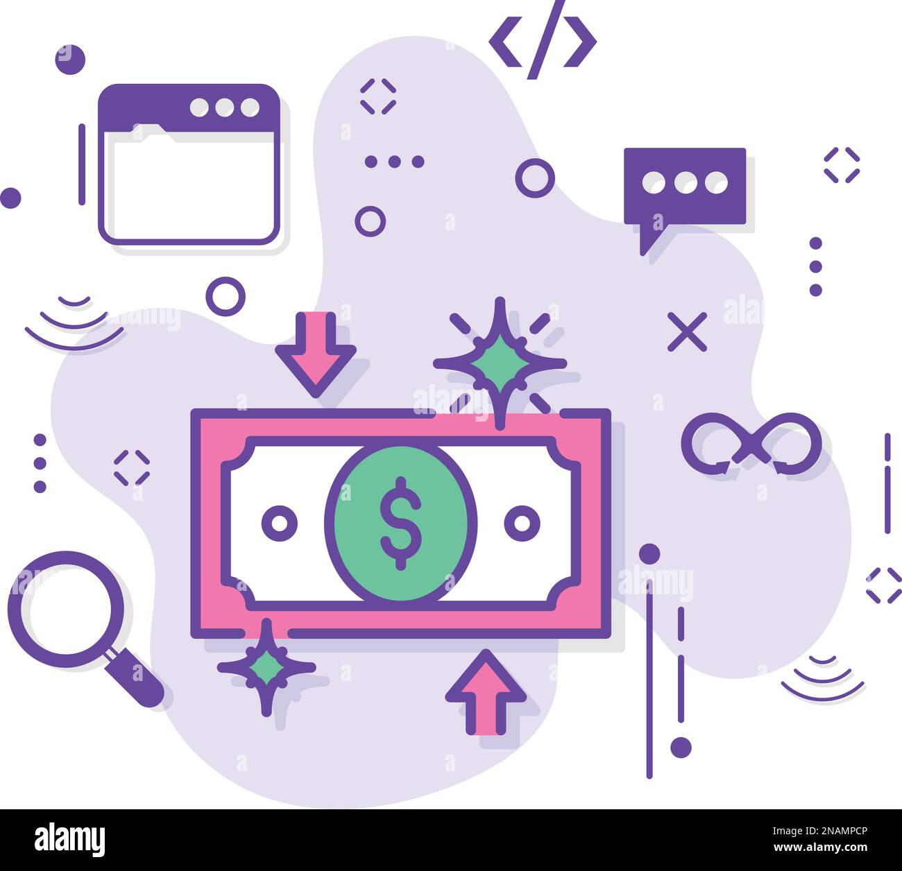 Cost optimize logo Stock Vector Images - Alamy