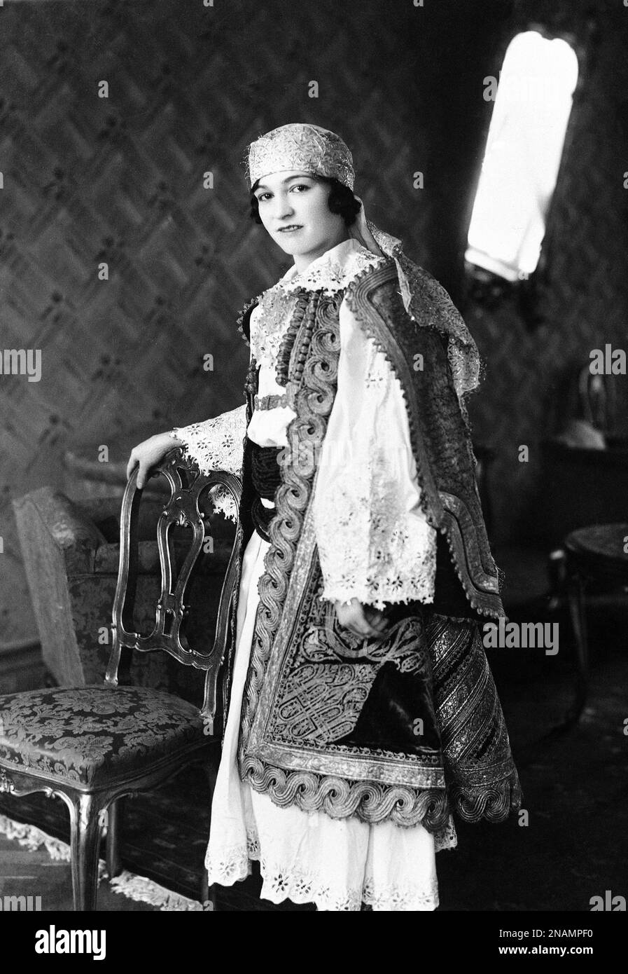 Princess Ruhije Zogu of Albania, sister of King Zog, in national gala ...