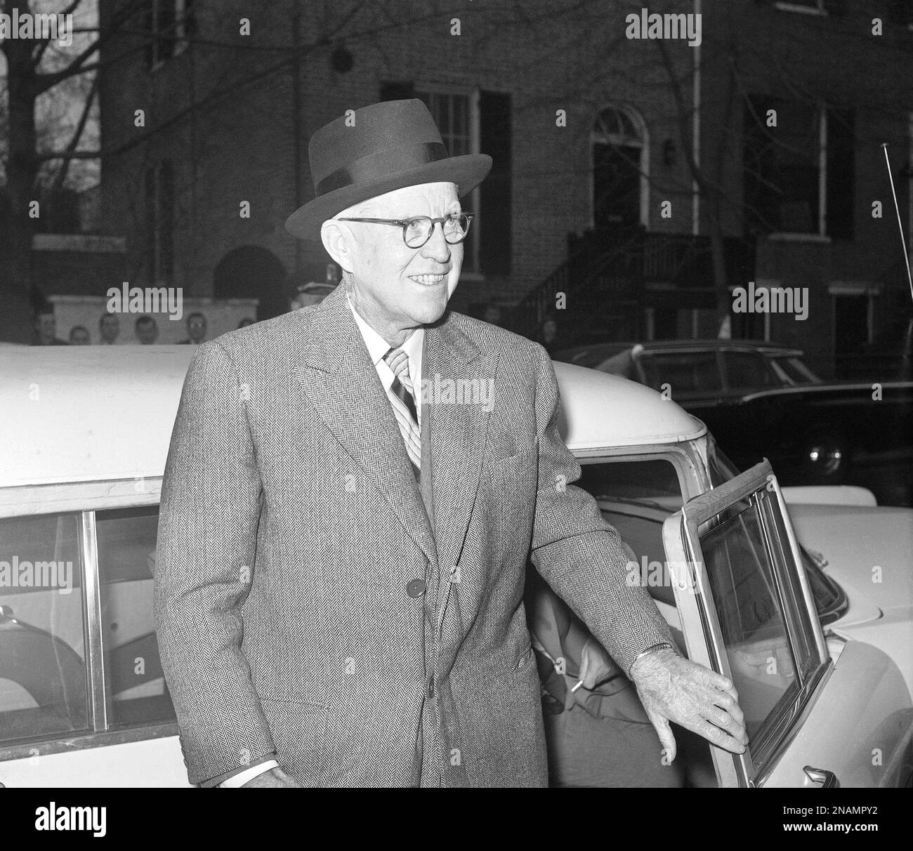 Joseph P. Kennedy, father of President-elect John F. Kennedy, arrives ...
