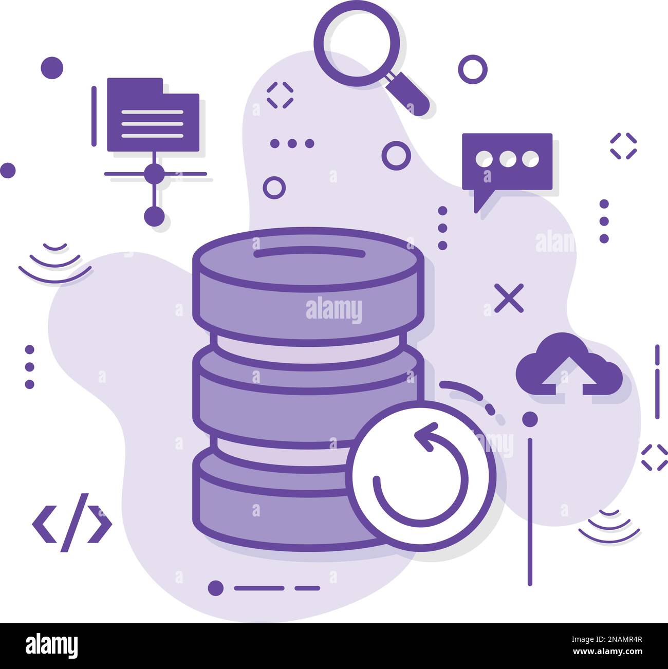 Restart or Restore machine stock illustration, Database Server Recovery ... Restart or Restore machine stock illustration, Database Server Recovery ...